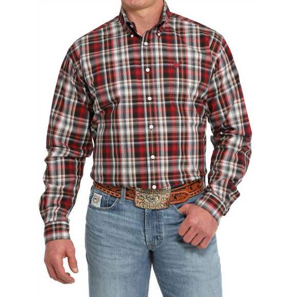 Cinch | Shirts | New Cinch Mens Classic Plaid Shirt In Redmulti | Poshmark